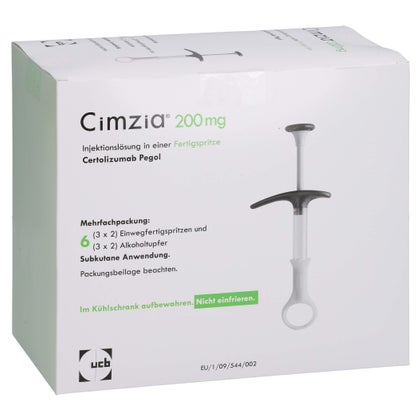 CIMZIA 200 mg Inj.-Lsg.i.e.Fertigspritze 3X2 St mit E-Rezept kaufen ...