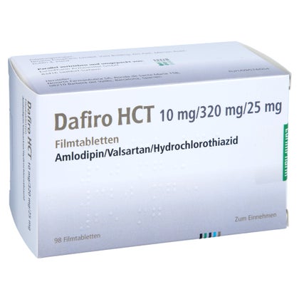 DAFIRO HCT 10 mg/320 mg/25 mg Filmtabletten 98 St mit E-Rezept kaufen ...