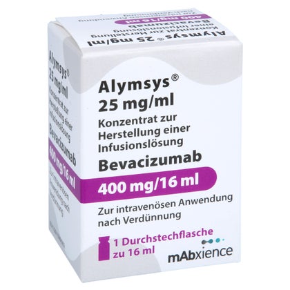 ALYMSYS 25 mg/ml 400mg Konz.z.Her.e.Inf.-Lsg.Dsfl. 1X16 ml mit E-Rezept ...