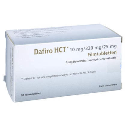 DAFIRO HCT 10 mg/320 mg/25 mg Filmtabletten 98 St mit E-Rezept kaufen ...
