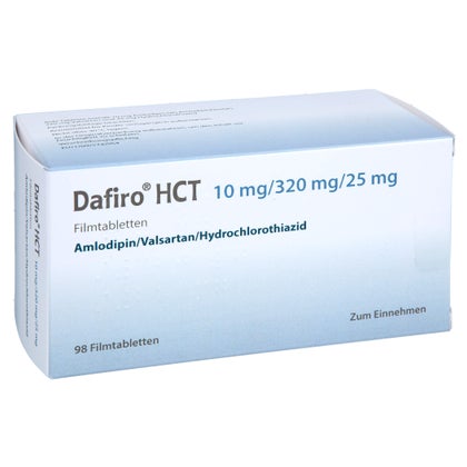 DAFIRO HCT 10 mg/320 mg/25 mg Filmtabletten 98 St mit E-Rezept kaufen ...