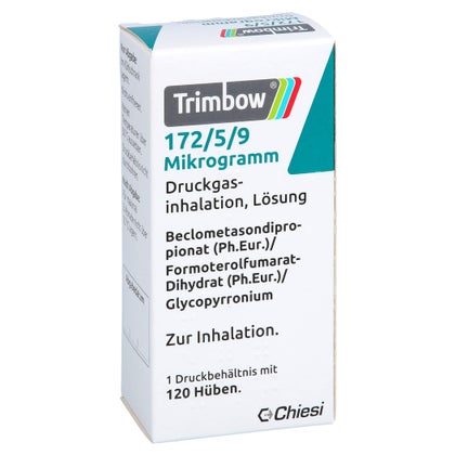 TRIMBOW 172 µg/5 µg/9 µg 120 Hub Druckgasinhalat. 1 St mit E-Rezept ...