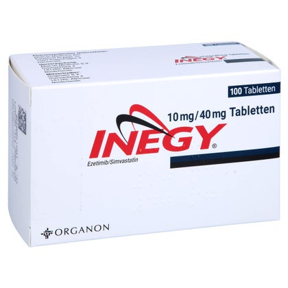 Inegy 10 Mg/40 mg Tabletten 100 St mit E-Rezept kaufen | DocMorris