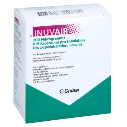 Inuvair 200/6 µg 120 Hub Druckgasinhalat 2 St mit E-Rezept kaufen ...