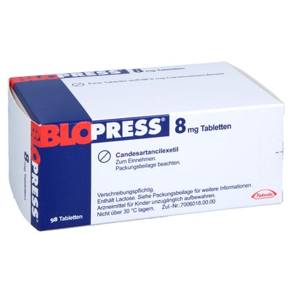 Blopress 8 mg Tabletten 98 St mit E-Rezept kaufen | DocMorris