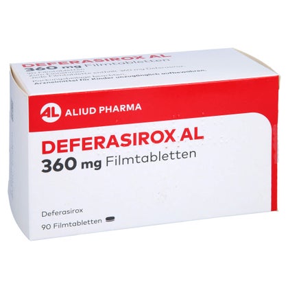 Deferasirox AL 360 mg Filmtabletten 90 St mit E-Rezept kaufen | DocMorris