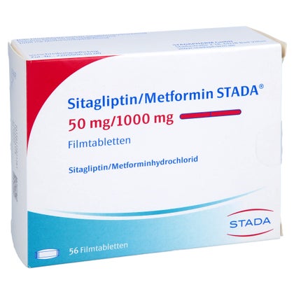 SITAGLIPTIN/Metformin STADA 50 mg/1000 mg Filmtabl 56 St mit E-Rezept ...