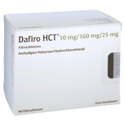 DAFIRO HCT 10 mg/160 mg/25 mg Filmtabletten 98 St mit E-Rezept kaufen ...