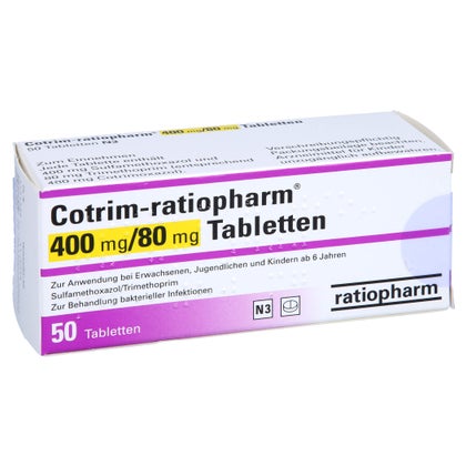 COTRIM-ratiopharm 400 mg/80 mg Tabletten 50 St mit E-Rezept kaufen ...