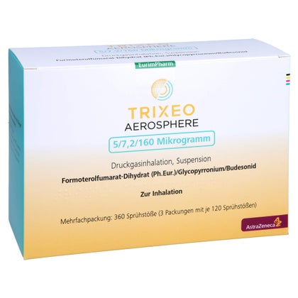 TRIXEO Aerosphere 5/7,2/160µg Druckgasinh.120ED 3 St mit E-Rezept ...
