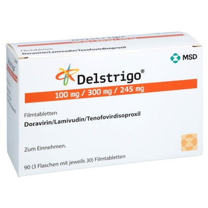 DELSTRIGO 100 mg/300 mg/245 mg Filmtabletten B 90 St mit E-Rezept ...