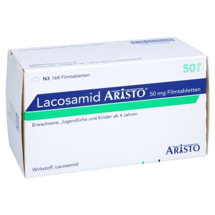 Lacosamid Aristo 50 mg Filmtabletten 168 St mit E-Rezept kaufen | DocMorris