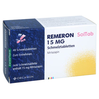 Remeron Soltab 15 mg Schmelztabletten 48 St mit E-Rezept kaufen | DocMorris