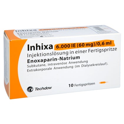 Inhixa 6.000 I.e. 60 Mg/0,6 Ml Inj.-lsg.i.e.f.-sp. 10 St mit E-Rezept ...