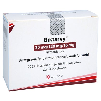 Biktarvy 30 Mg/120 mg/15 mg Filmtablette 3X30 St mit E-Rezept kaufen ...