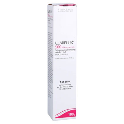 CLARELUX 500 µg/g Schaum z.Anwendung a.d.Haut 100 g mit E-Rezept kaufen ...