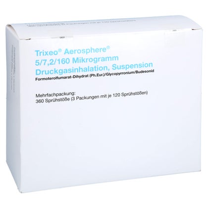 TRIXEO Aerosphere 5/7,2/160µg Druckgasinh.120ED 3 St mit E-Rezept ...