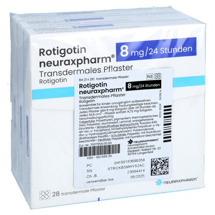 Rotigotin Neuraxpharm 8 mg/24 h transder 84 St mit E-Rezept kaufen ...