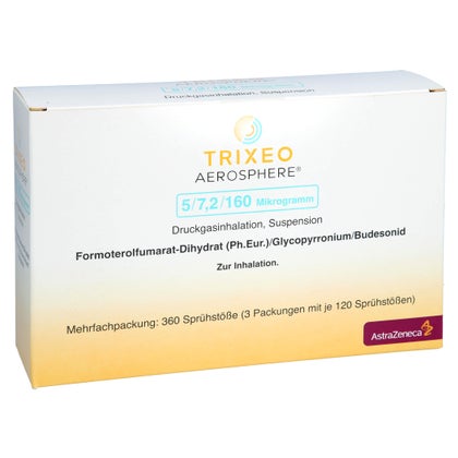 TRIXEO Aerosphere 5/7,2/160µg Druckgasinh.120ED 360 Sp mit E-Rezept ...