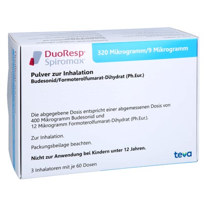 DUORESP Spiromax 320µg/9 µg/Dosis 3x60ED Inh.-Plv. 3 St mit E-Rezept ...