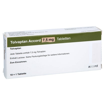 Tolvaptan Accord 7,5 mg Tabletten 10X1 St mit E-Rezept kaufen | DocMorris