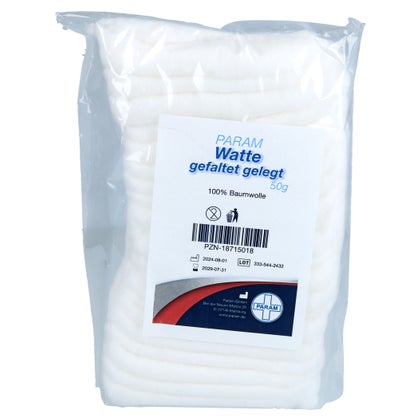 Watte Gefaltet Gelegt 100% Baumwolle 50 g online kaufen | DocMorris
