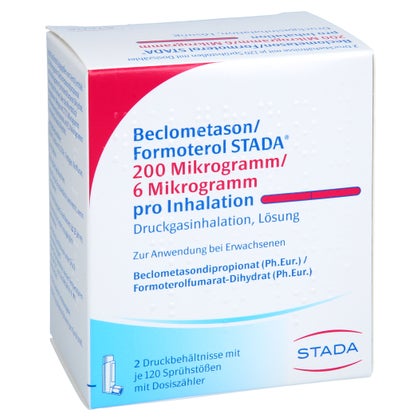Beclometason/formoterol Stada 200/6 µg 2x120 Hub 2 St mit E-Rezept ...