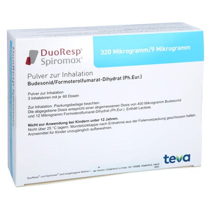 Duoresp Spiromax 320µg/9 µg/Dosis 3x60ED 3 St mit E-Rezept kaufen ...
