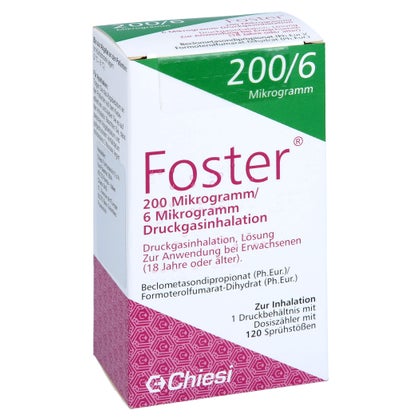 Foster 200/6 µg 120 Hub Dosieraerosol 1 St mit E-Rezept kaufen | DocMorris