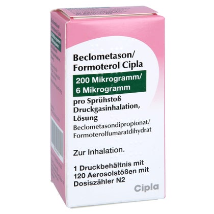 Beclometason/formoterol Cipla 200/6 µg 120 Hub Dos 1 St mit E-Rezept ...