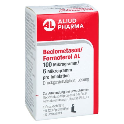 Beclometason/formoterol Al 100/6 µg 1x120 Hub 1 St mit E-Rezept kaufen ...