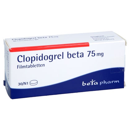 Clopidogrel Beta 75 Mg Filmtabletten 30 St mit E-Rezept kaufen | DocMorris