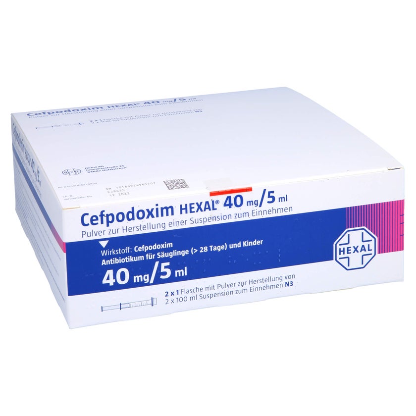 CEFPODOXIM HEXAL 40 mg/5 ml Pulv.z.Susp.-Herstell. 200 ml mit E-Rezept ...
