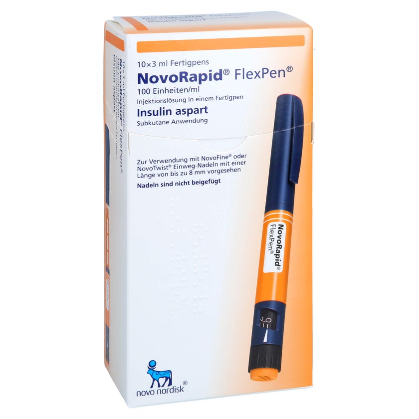 NOVORAPID FlexPen 100 E/ml Inj.-Lsg.i.e.Fertigpen 10X3 ml mit E-Rezept ...
