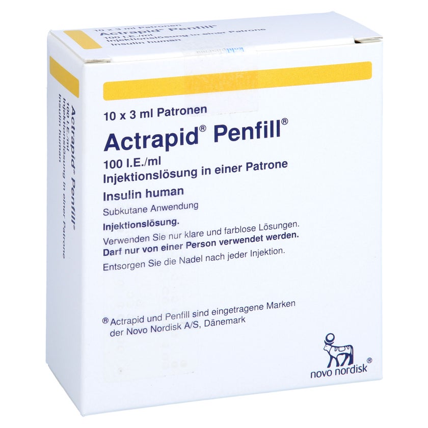 Actrapid Penfil 100 I.E./ml 10X3 ml mit E-Rezept kaufen | DocMorris