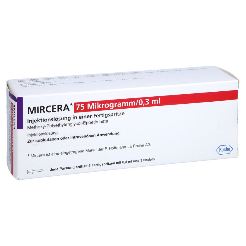 MIRCERA 75 Mikrogramm/0,3 ml Inj.-Lsg.i.e.F.-Sp. 3 St mit E-Rezept ...