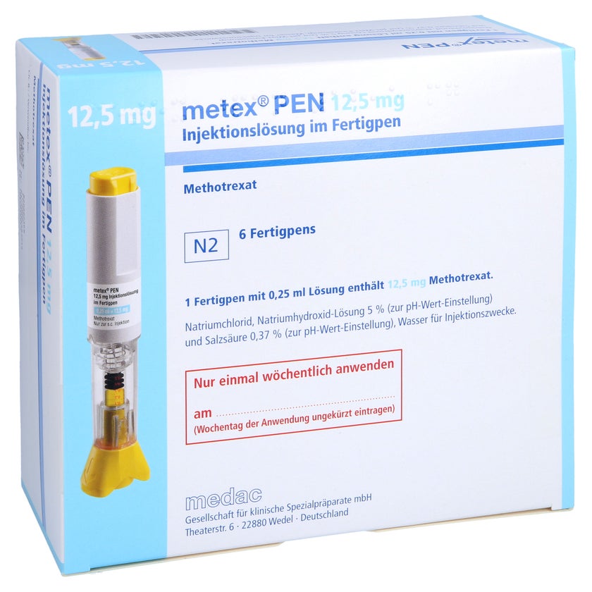 METEX PEN 12,5 mg (50mg/ml) Inj.-Lsg.i.e.Fertigpen 6 St mit E-Rezept ...