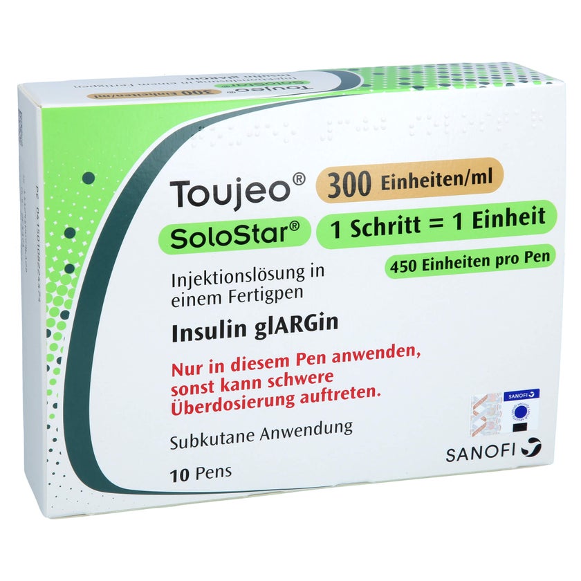 TOUJEO 300 E/ml SoloStar Inj.-Lsg.i.e.Fertigpen 10X1,5 ml mit E-Rezept ...