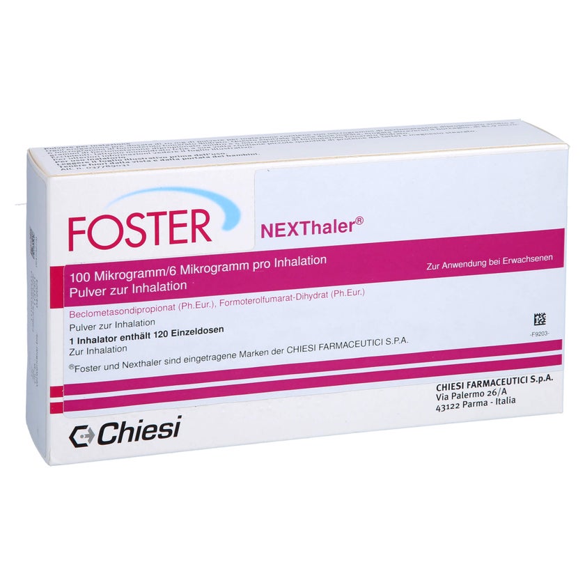 FOSTER NEXThaler 100/6 µg 120 ED Inhalationspulver 1 St mit E-Rezept ...