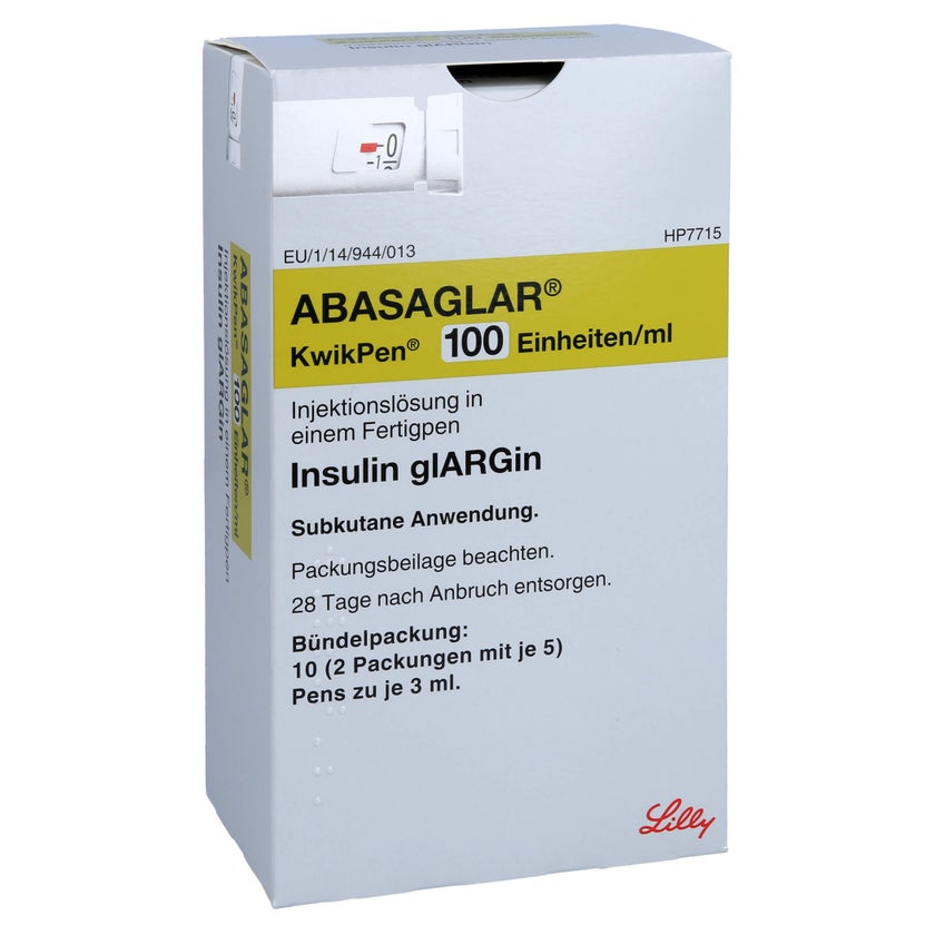 ABASAGLAR 100 E/ml Injektionslösung KwikPen 10X3 ml mit E-Rezept kaufen ...