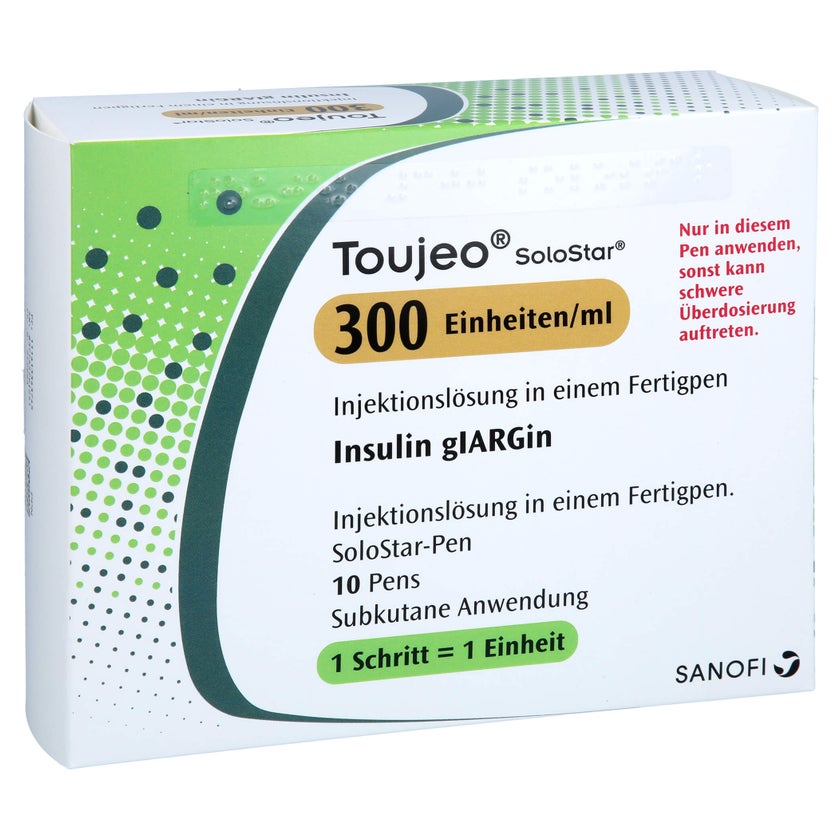 TOUJEO 300 E/ml SoloStar Inj.-Lsg.i.e.Fertigpen 10X1,5 ml mit E-Rezept ...