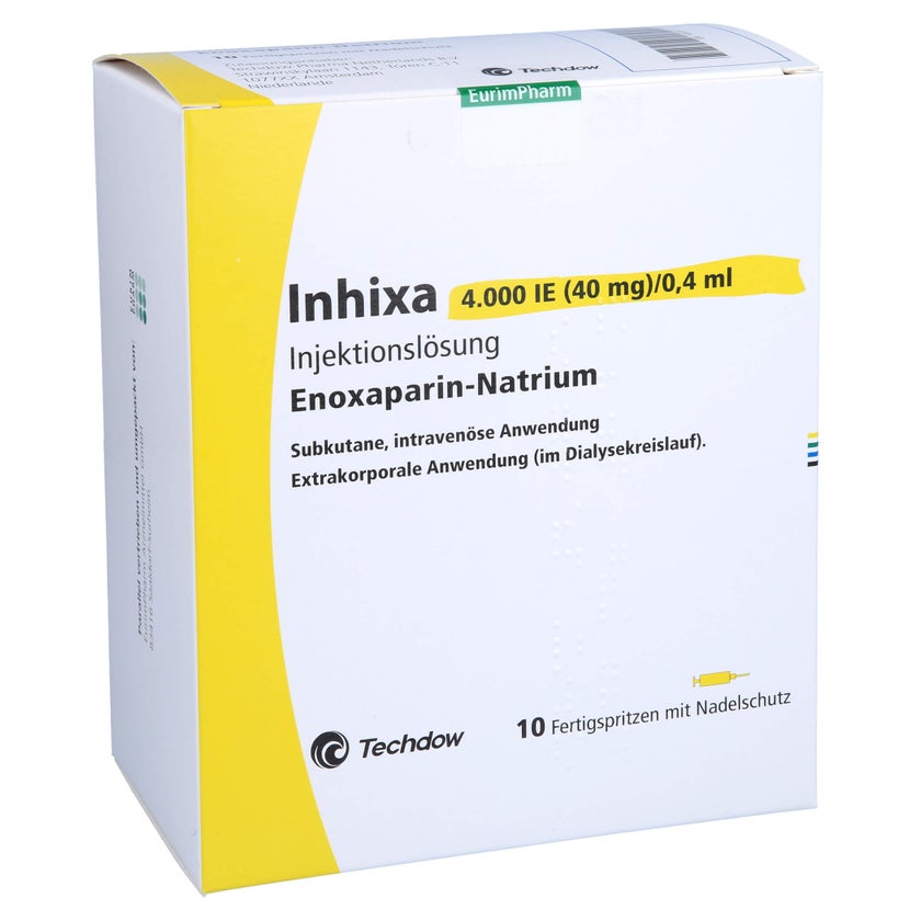 INHIXA 4.000 I.E. 40 mg/0,4 ml Inj.-Lsg.i.e.F.-Sp. 10 St mit E-Rezept ...