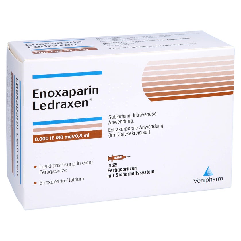 ENOXAPARIN Ledraxen 8.000 I.E. 80mg/0,8ml F.Sp. 12 St mit E-Rezept ...